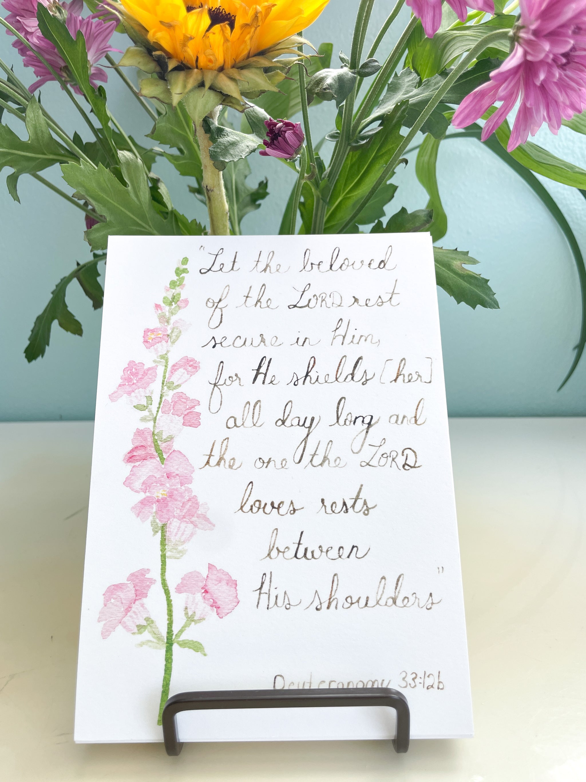 Rest in Christ Scripture Cards & Stand Bundle – Crystal Storms Art