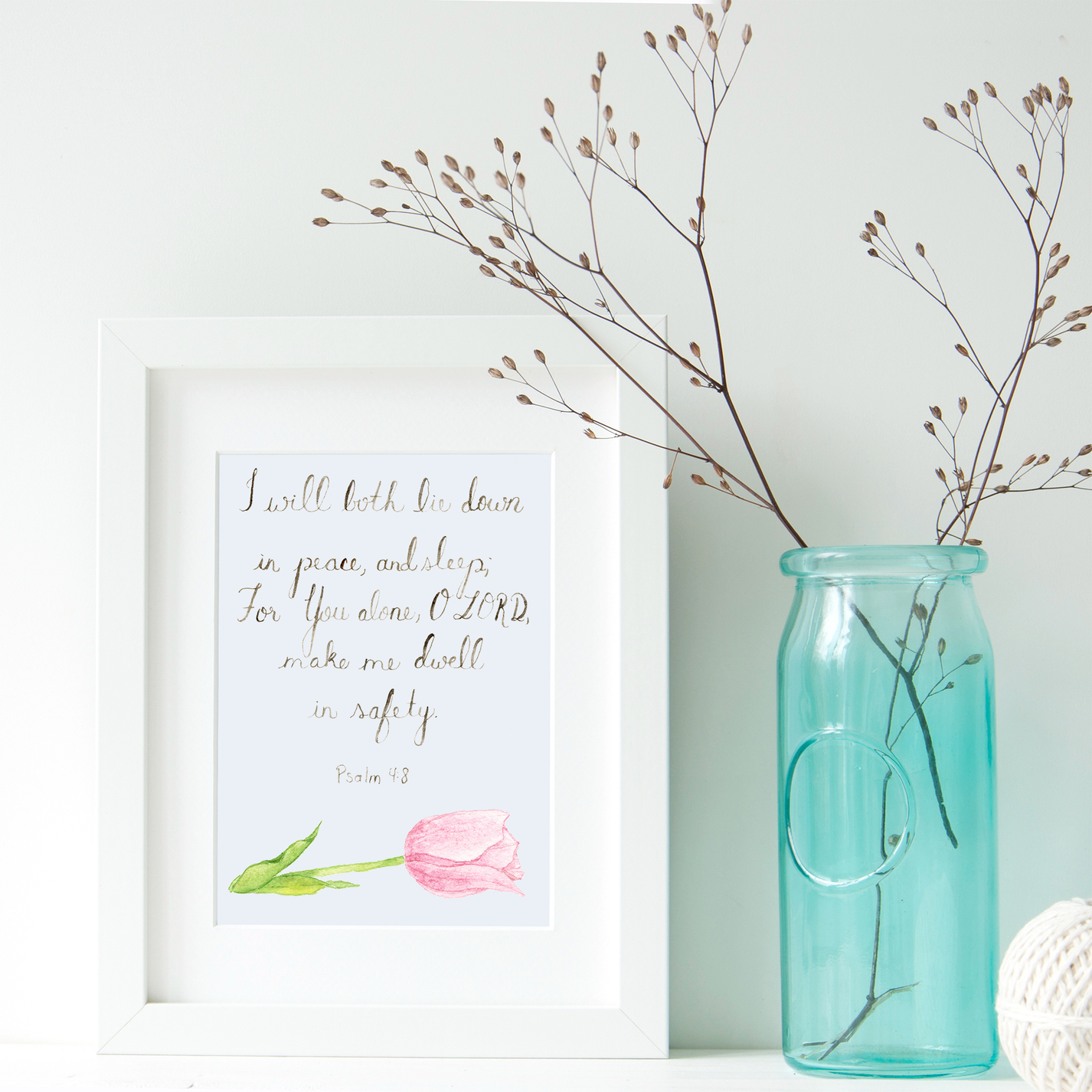 Psalm 4:8 Downloadable Print – Crystal Storms Art