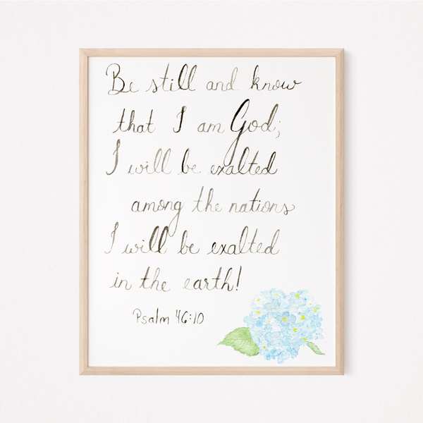Psalm 46:10 Downloadable Print – Crystal Storms Art